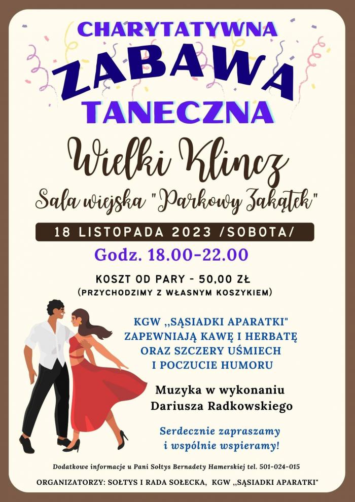 Charytatywna zabawa taneczna w Wielkim Klinczu - wiadomości Kościerzyna