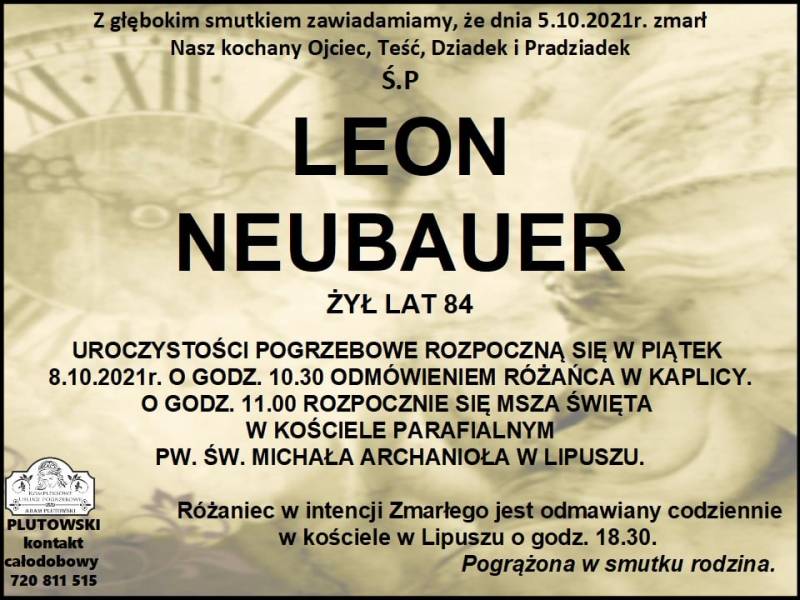 ŚP Leon Neubauer - nekrolog